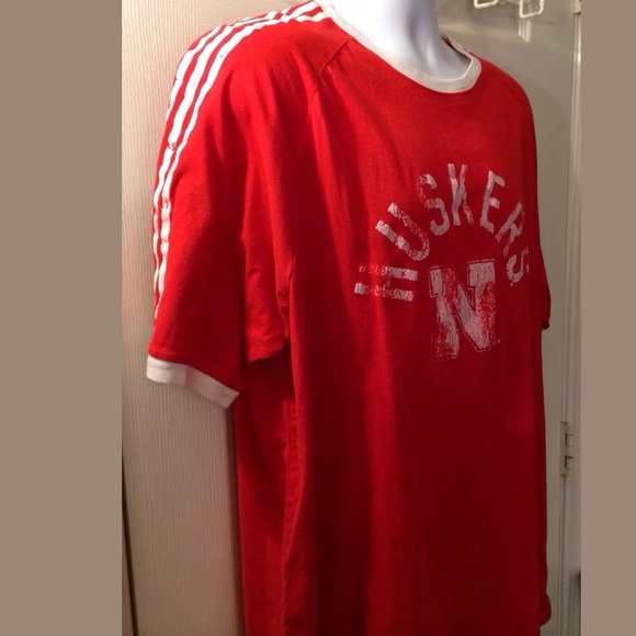 adidas | Shirts | Adidas Nebraska Corn Huskers Tshirt Football | Poshmark